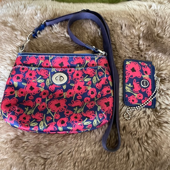 Coach | Bags | Coach Floral Purse With Card Holder | Poshmark
